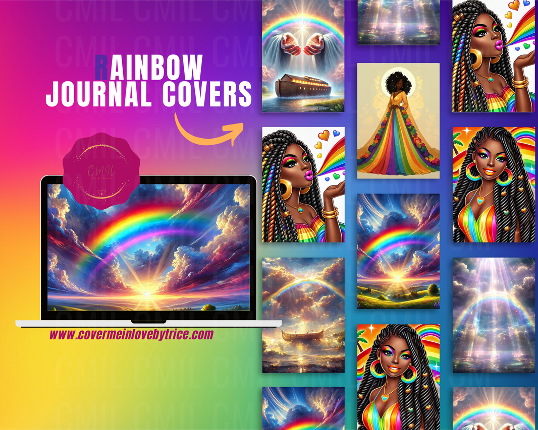 Rainbow Journal Cover - Instant Download